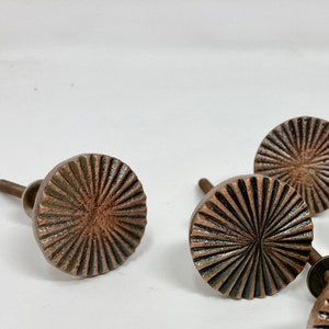 Antique Copper Vintage Art Deco Fan Iron Drawer Pull Rustic | Etsy