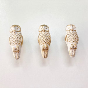 Washed Gold Owl Iron Drawer Pull, Rustic Cabinet Door Handle, Door ...