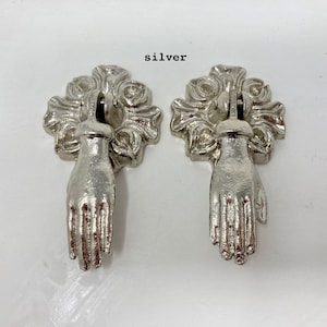 Victorian Style Pair (x 2) Vintage Hands Iron Drawer Pulls | French ...