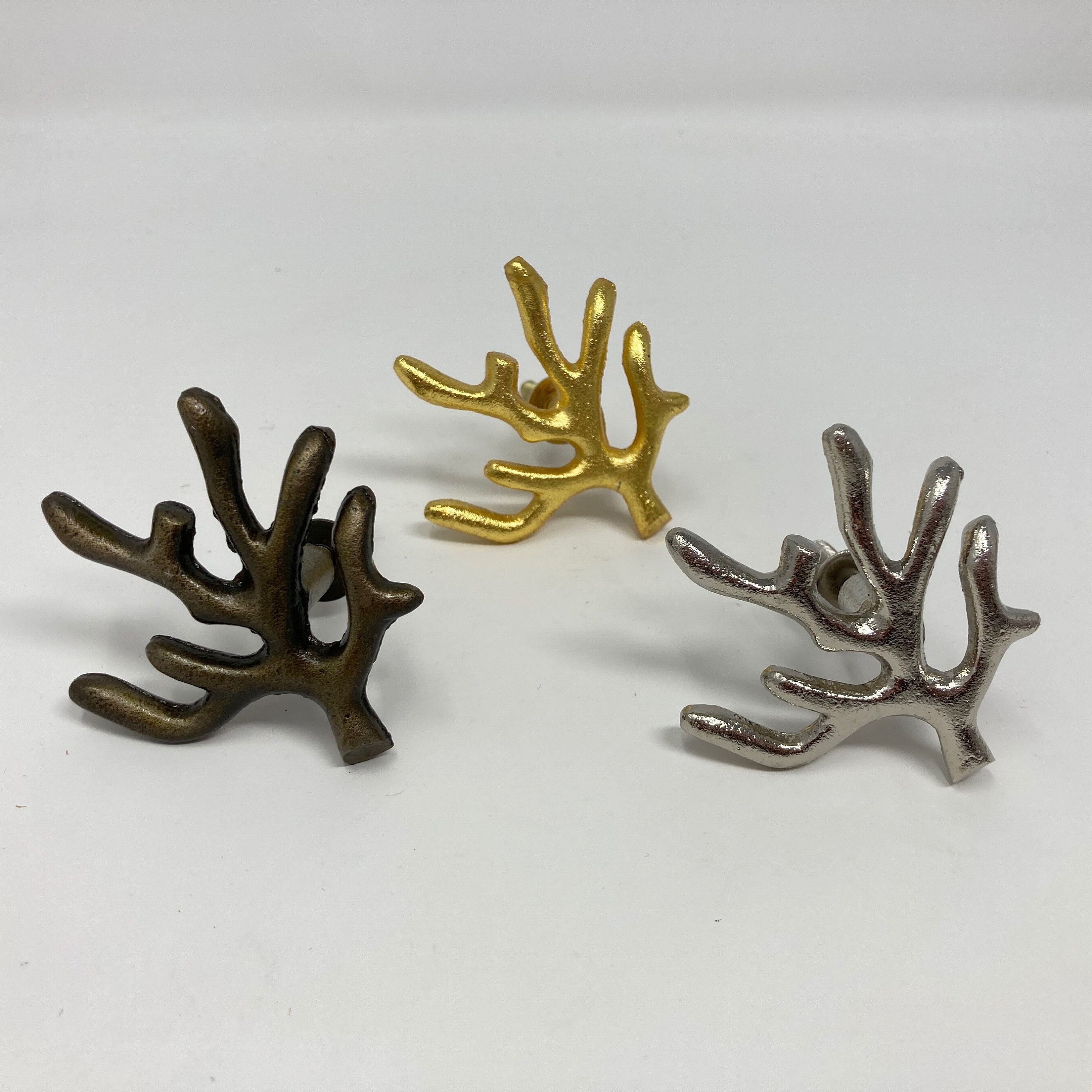 Antique Bronze Coral Tree Branch Knob Drawer Pull Cabinet | Etsy