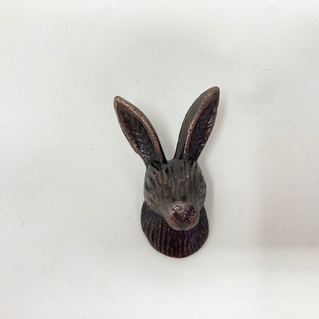 ANTIQUE COPPER Hare Rabbit Drawer Door Pull Knob Animal Handle Kitchen ...