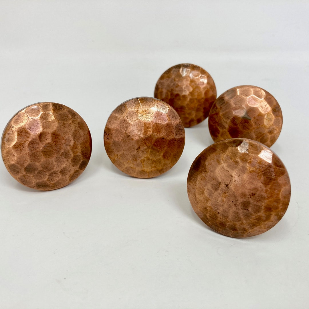 Hammered Antique Copper Knob | Kitchen Replacment | Home Decor Drawer ...