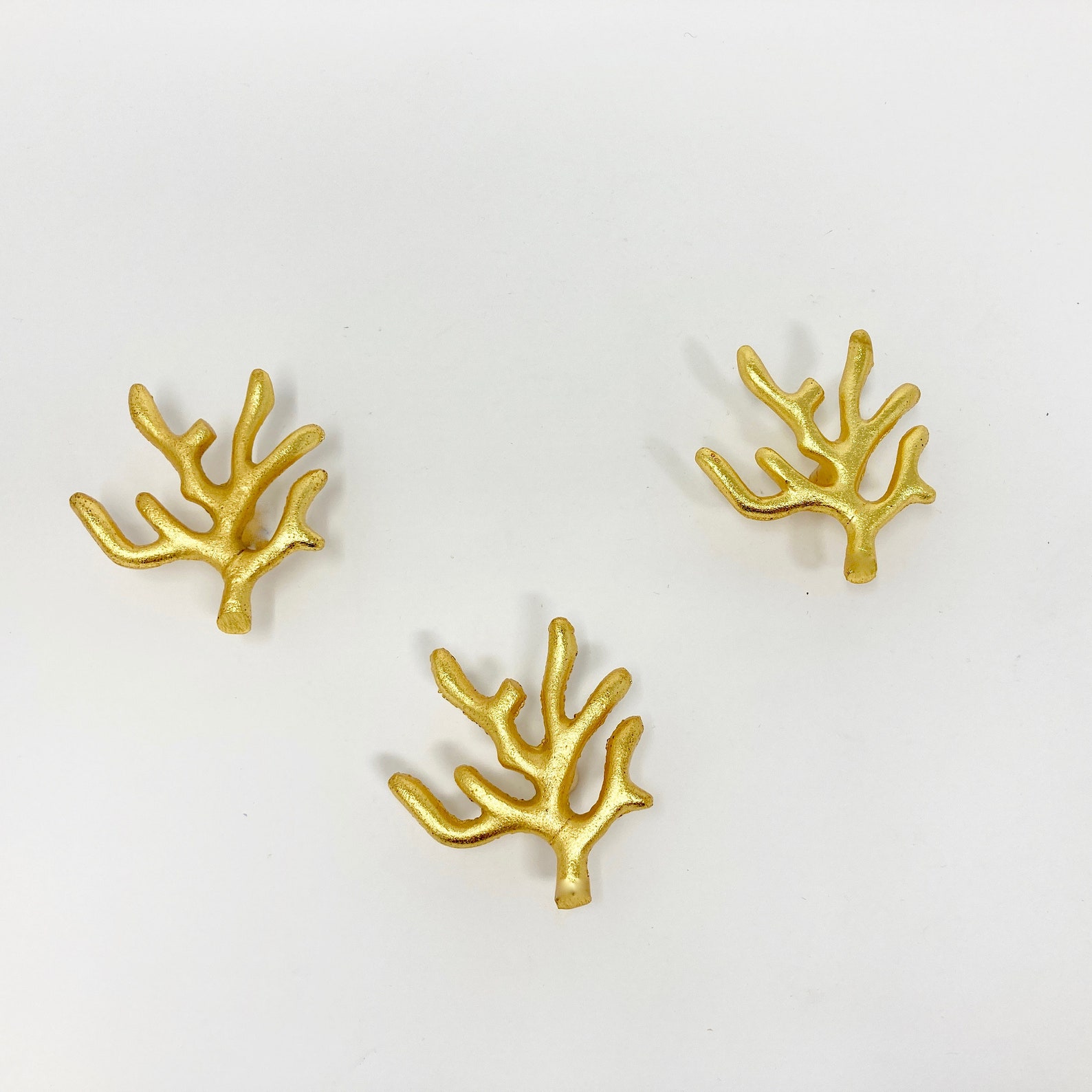 Gold Coral Tree Branch Knob Drawer Pull Cabinet Dresser | Etsy