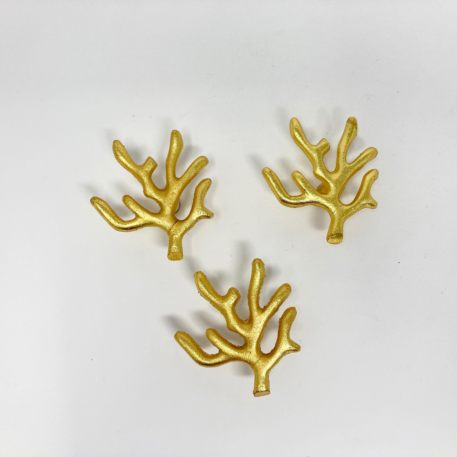 Gold Coral Tree Branch Knob Drawer Pull Cabinet Dresser | Etsy