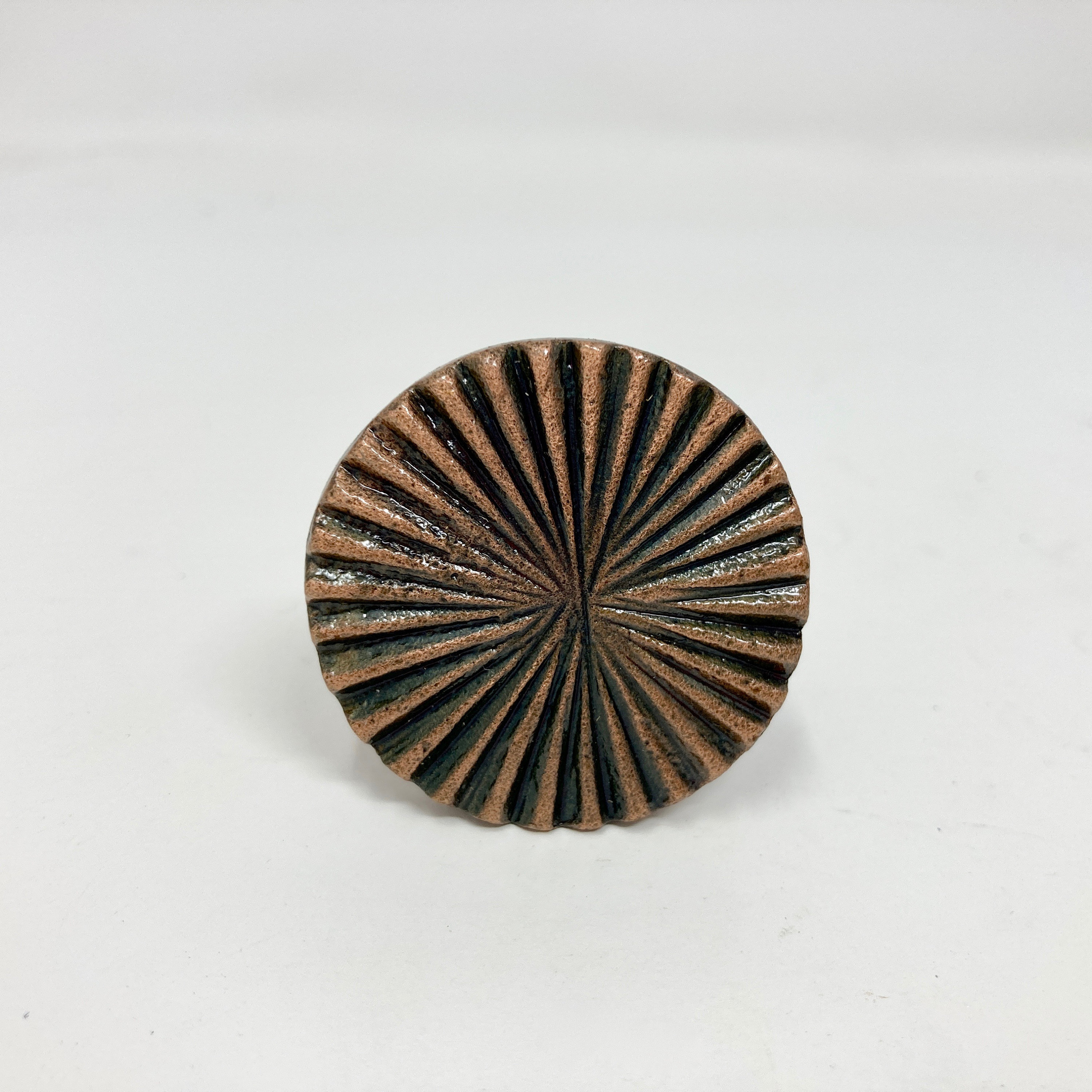 Antique Copper Vintage Art Deco Fan Iron Drawer Pull Rustic | Etsy