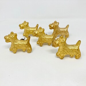 Old Gold Terrier Dog Knob Antique Gold Vintage Gold Iron Drawer Pull ...
