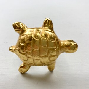 Gold Turtle Tortoise Metal Knob | Drawer Door| Marine | Bathroom - Etsy