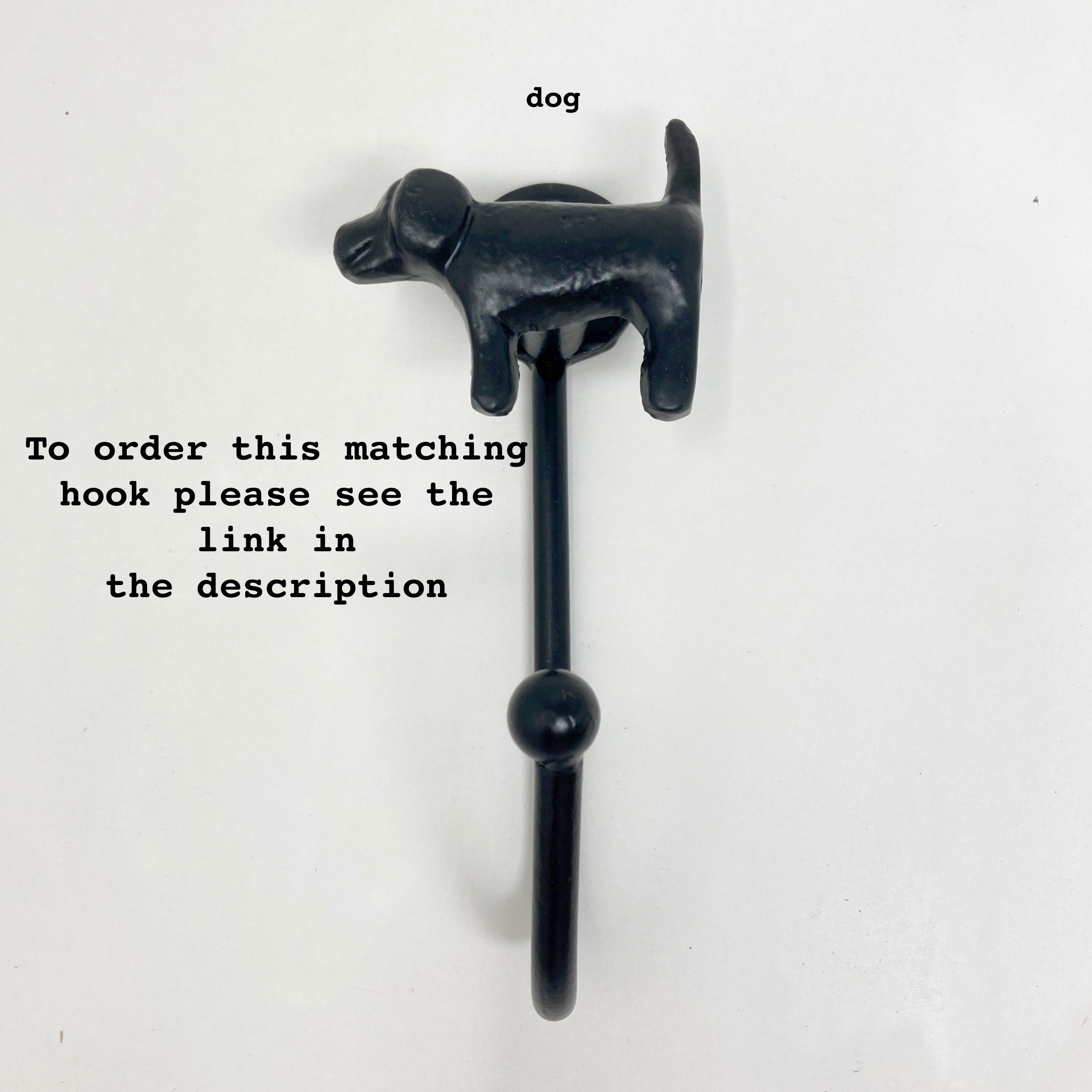 Dog Knob in Black | Drawer Pull Animal Knob Cabinet - Etsy