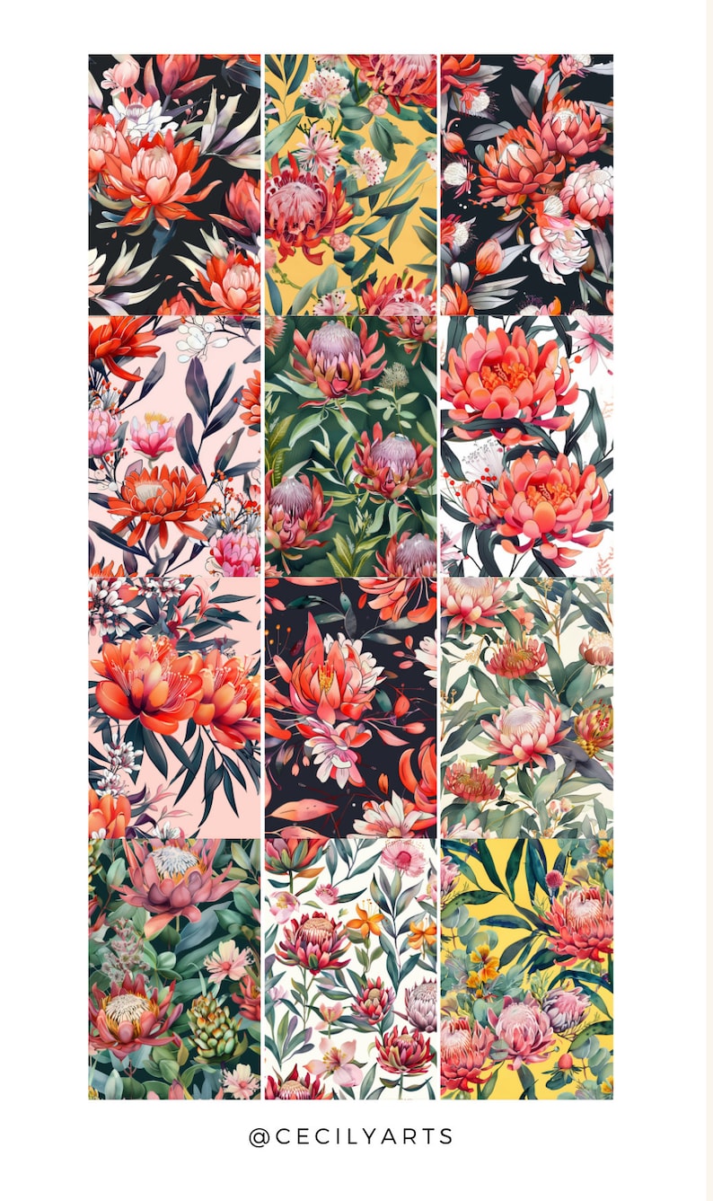 Australian Native Flowers, Digital Download JPG, Aussie Floral Native ...