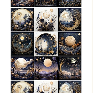 Constellations Collection Digital Paper, Scrapbook Paper, Decoupage ...