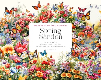 150 Spring Flowers PNG, Premium Floral Clipart, Spring & Summer ...