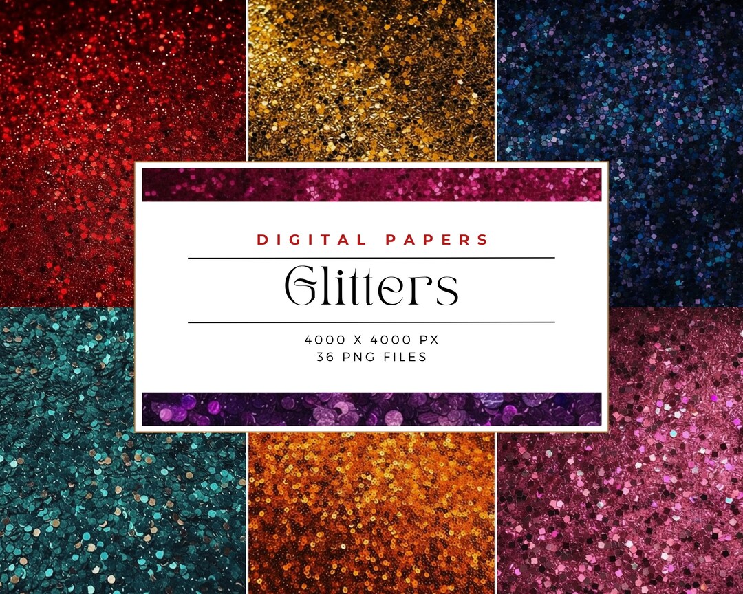 Glitters Background, Paper Glitter Clipart Scrapbooking Printable ...
