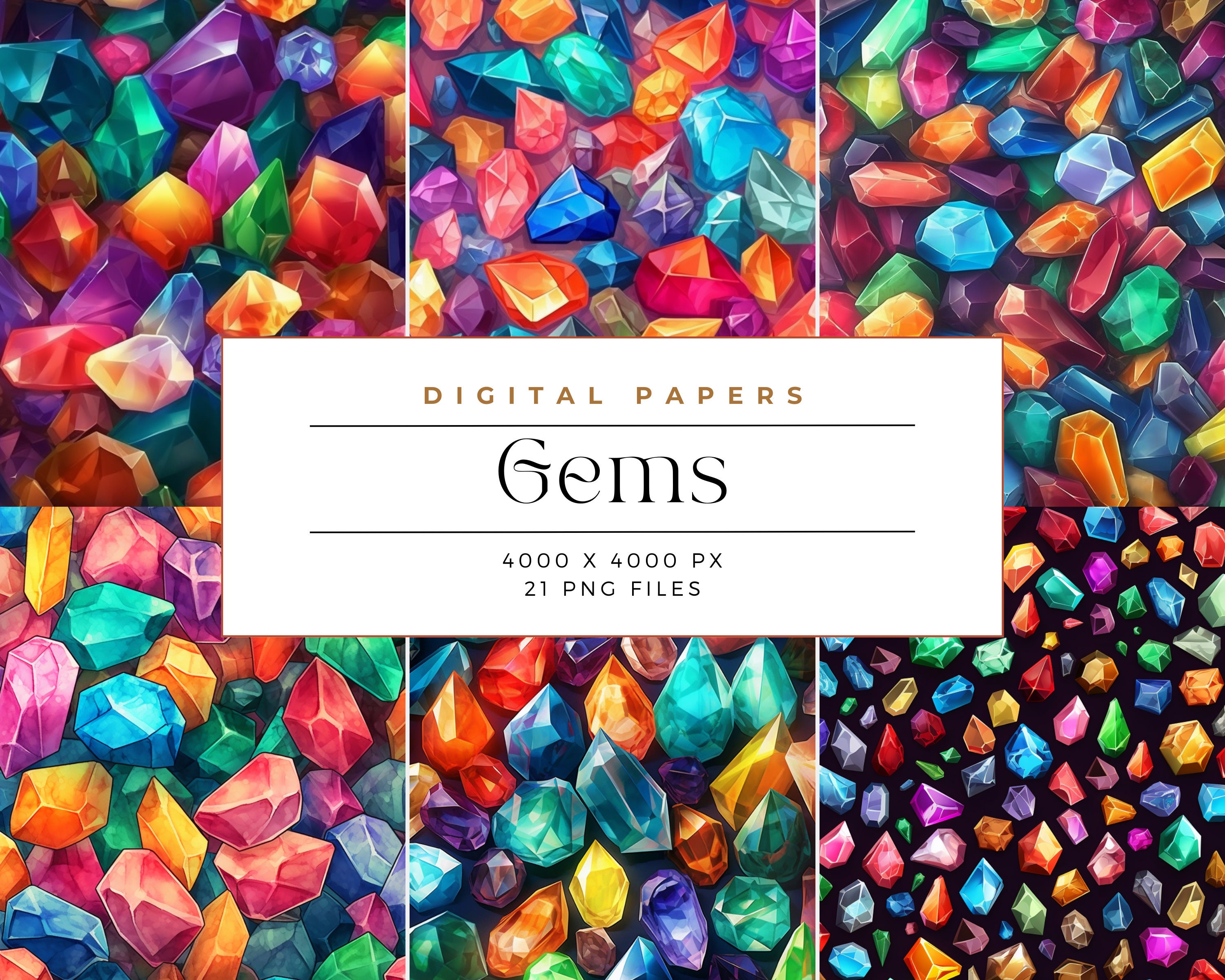 Watercolor Gems Background Watercolor Crystals Background - Etsy