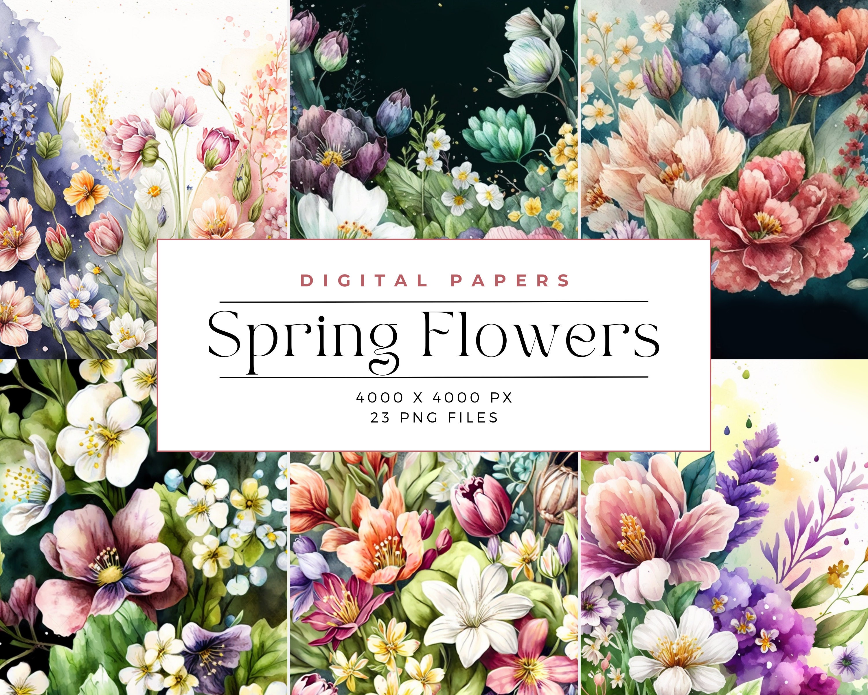 Spring Flower Backgrounds, Watercolor Art, Abstract Background ...