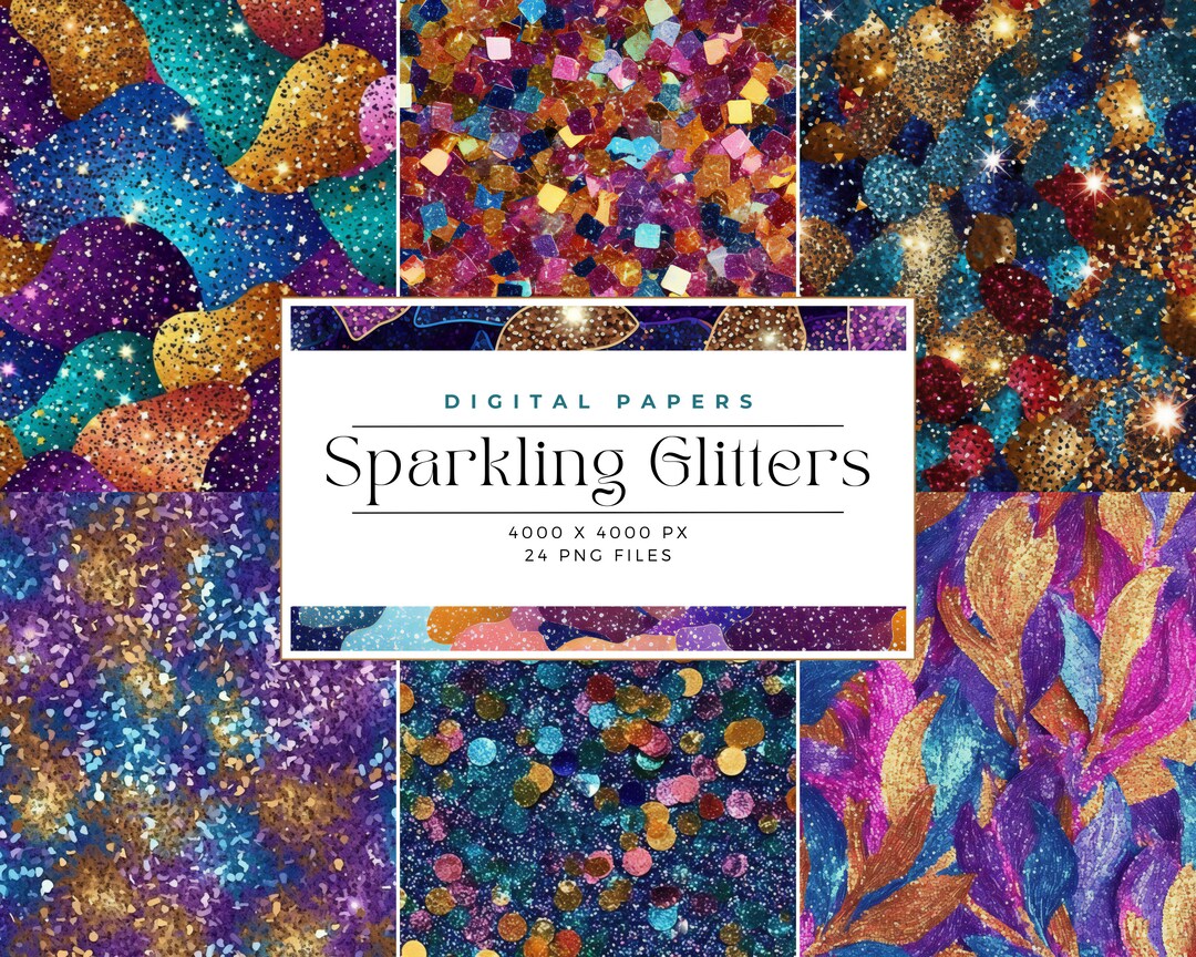 Sparkling Glitters Backgrounds, Glitters Digital Paper Glittery Gold ...