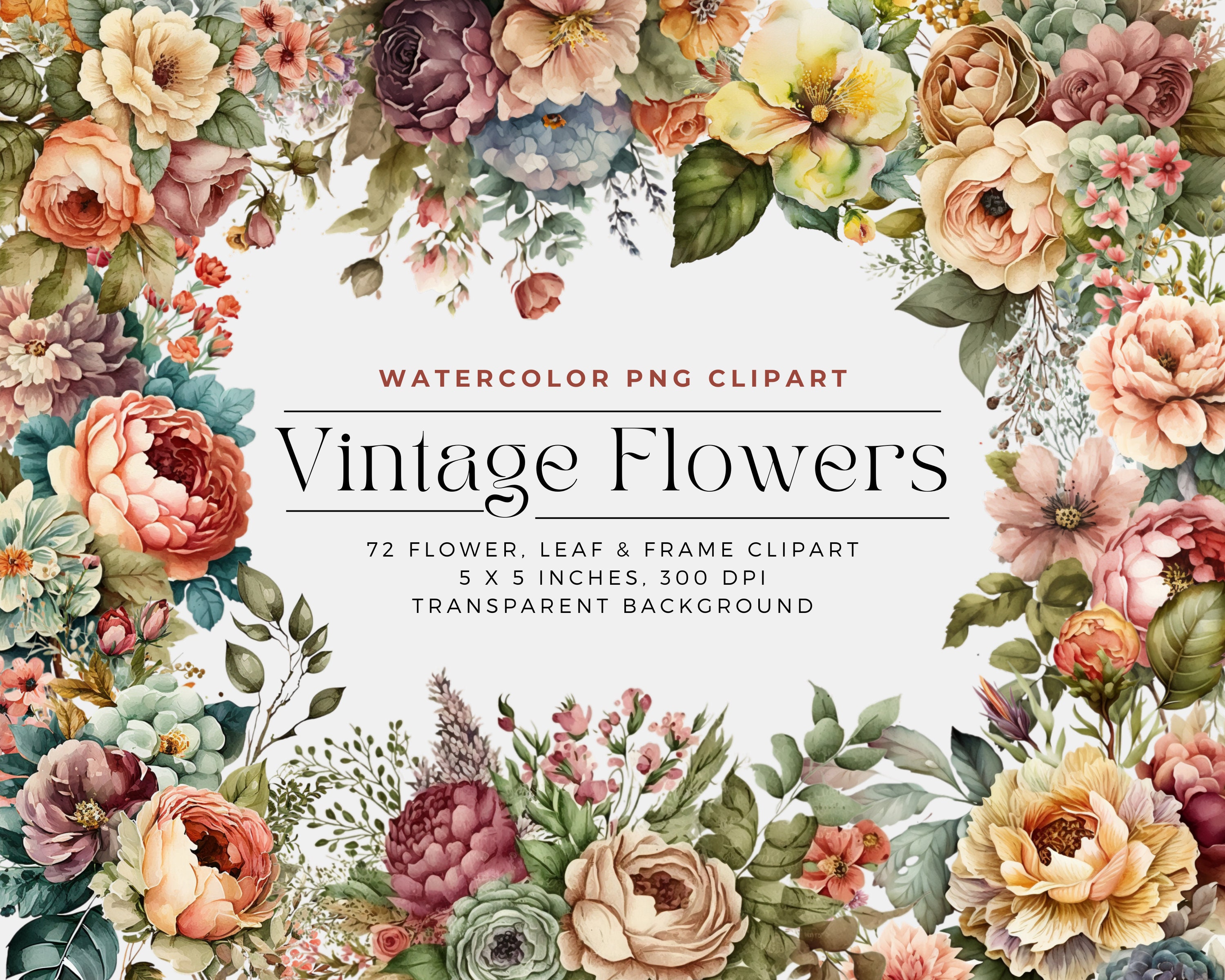 Flower Vintage Png Download Background, Flower, Vintage. Royalty Free