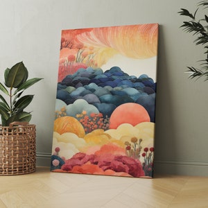 Sunrise Sunscape Seamless Pattern Paper, Seamless Nature Sunrise ...
