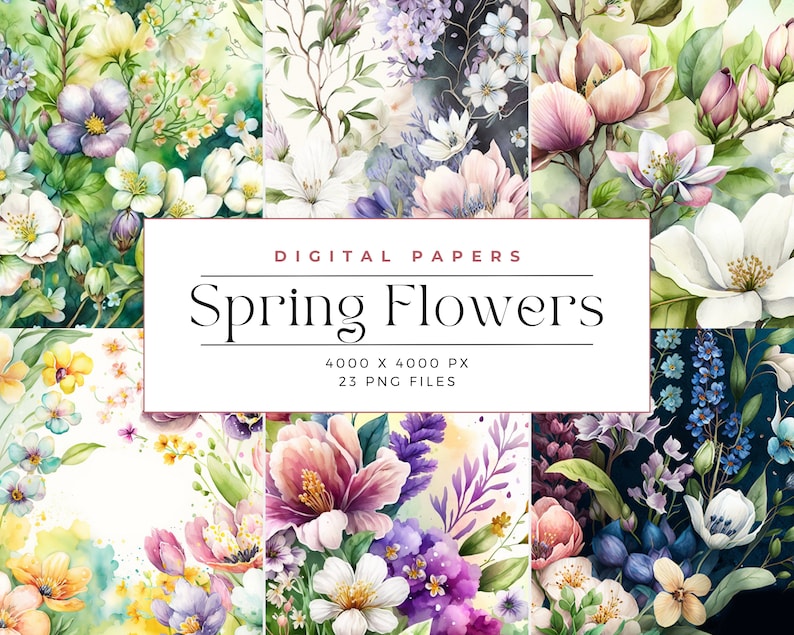Spring Flower Backgrounds, Watercolor Art, Abstract Background ...
