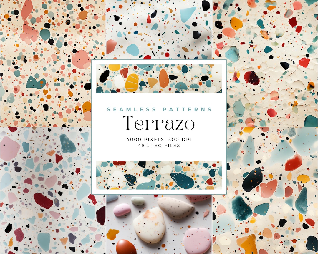 Terrazo Patterns Printable Pattern, Terrazo Backgrounds, Digital Paper ...
