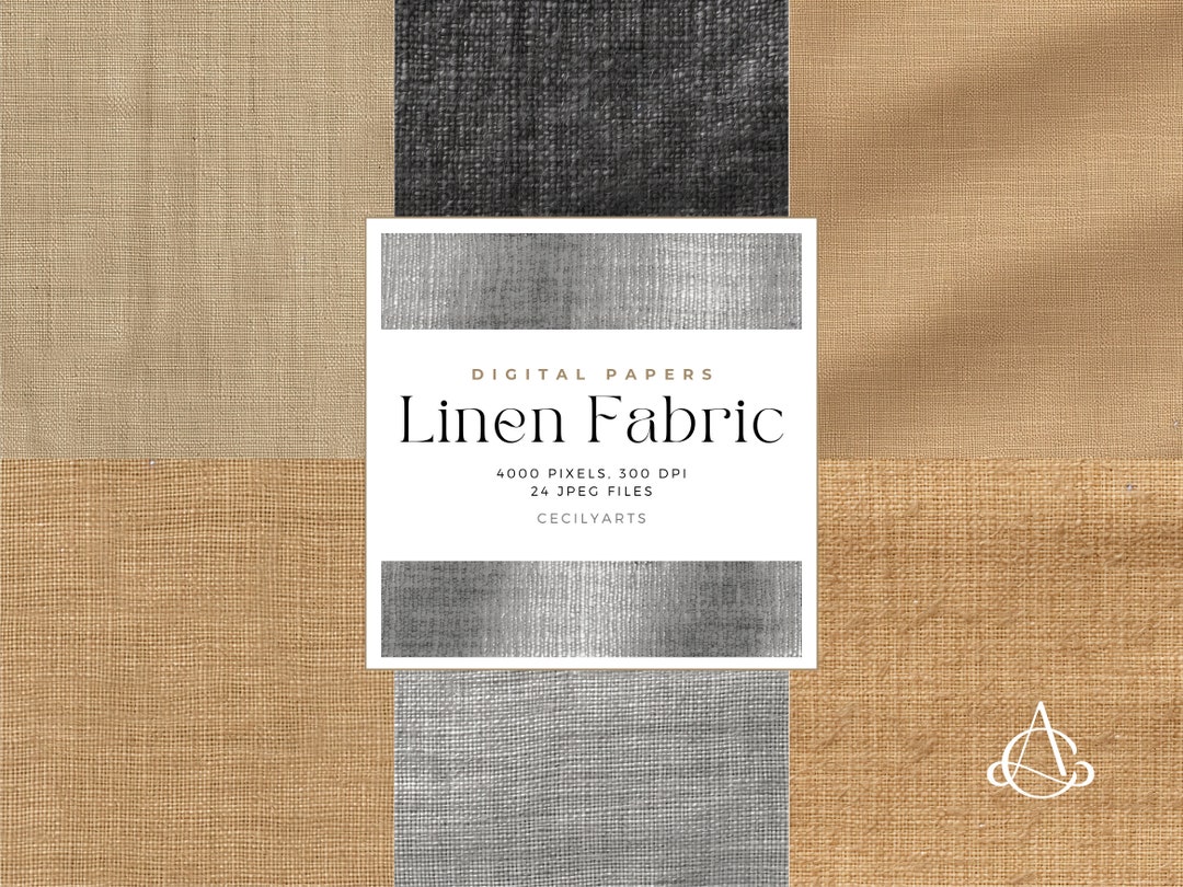 Linen Fabric Digital Paper | Realistic Canvas Textures for Scrapbooking ...