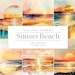 Watercolor Beach Sunsets Background, Watercolor Sunset Background ...