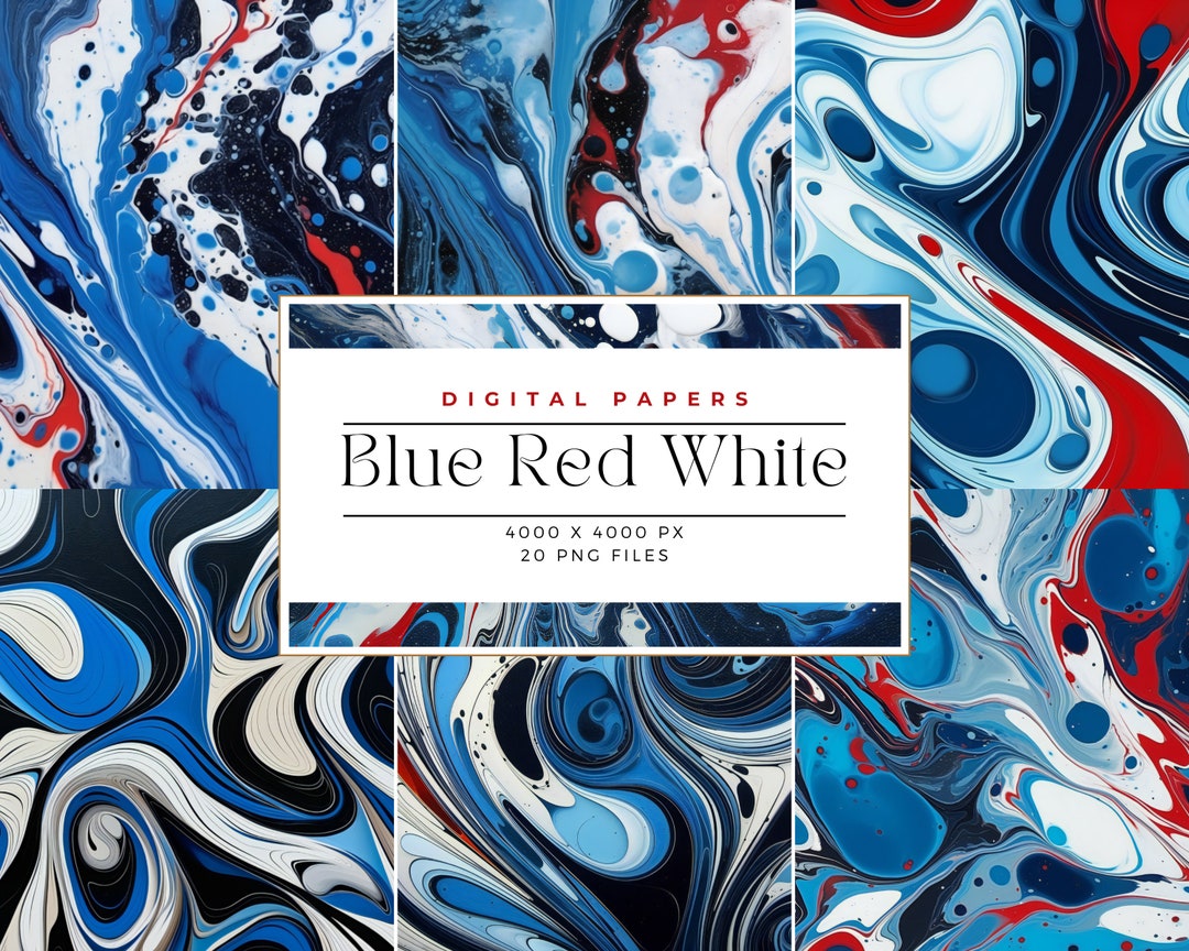 Blue, Red, and White Abstract Backgrounds, Alcohol Ink Art, Abstract ...