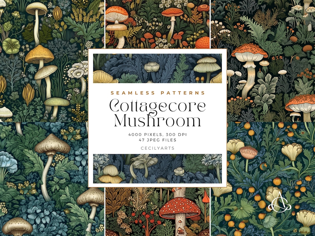 Cottagecore - Seamless Digital Patterns - Cottagecore Floral Seamless ...