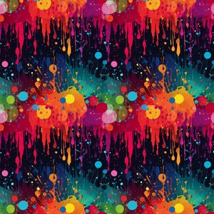 Rainbow Splash Patterns, Seamless Rainbow Splash Patterns, Splash ...