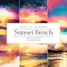 Watercolor Beach Sunsets Background, Watercolor Sunset Background ...