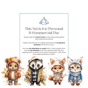 Watercolor Winter Animals Clip Art, Animals Wearing Jackets Watercolor ...