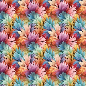 Rainbow Damask Digital Paper, Seamless Damask Patterns, Damask Pattern ...