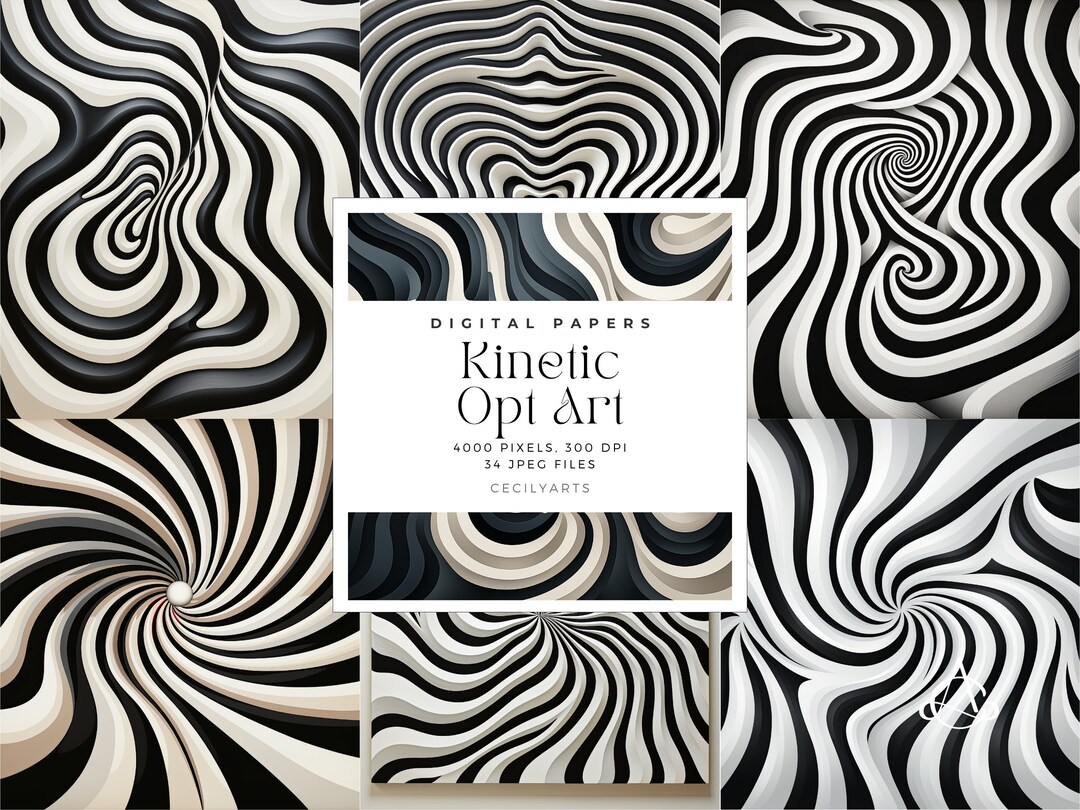 Kinetic Opt Art Background,not SEAMLESS Pattern, Commercial Use ...