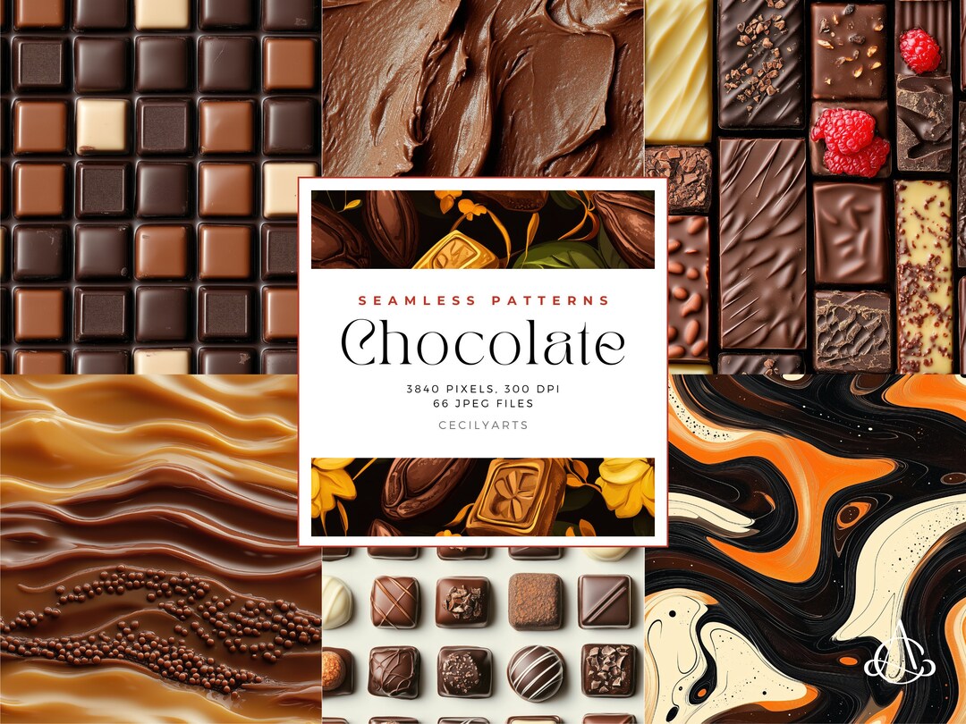 Chocolate Seamless Patterns - Seamless Chocolate Pattern, Seamless ...