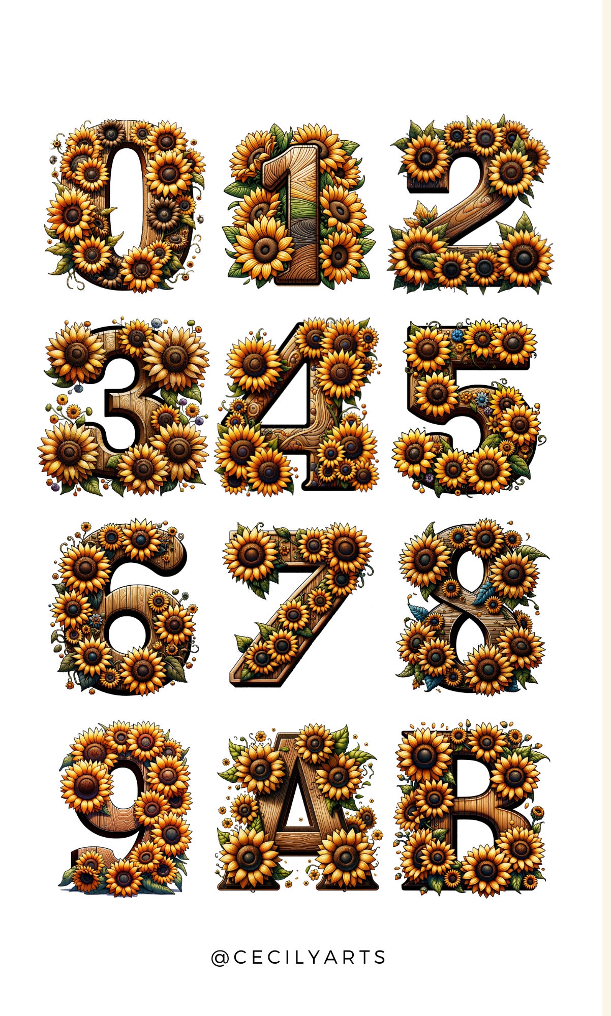 Sunflower Clipart Letter Sunflower Png Sunflower, Floral Alphabet A - Z ...