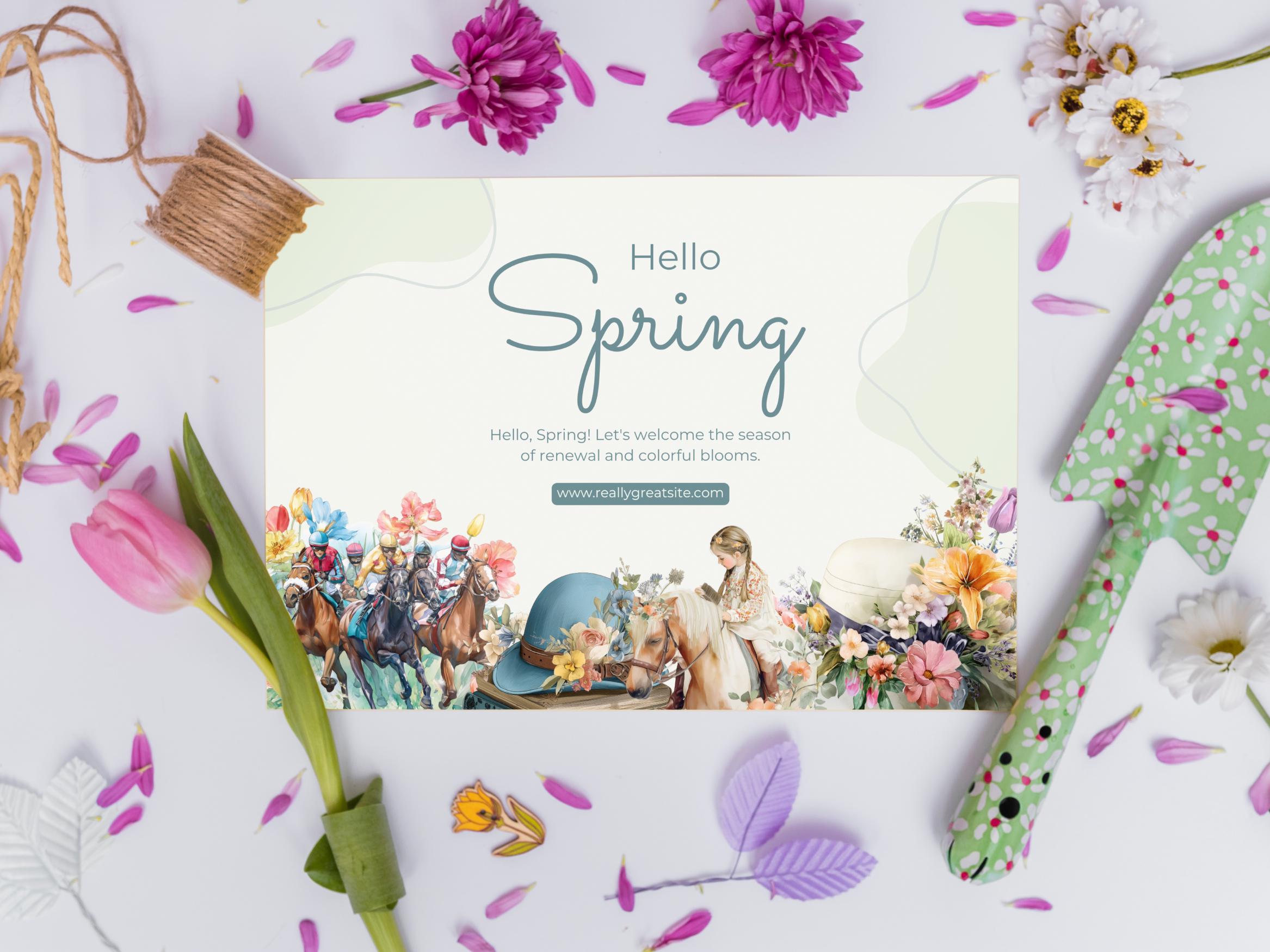 Derby Watercolor Clipart: Spring Racing PNG (digital Download) - Etsy