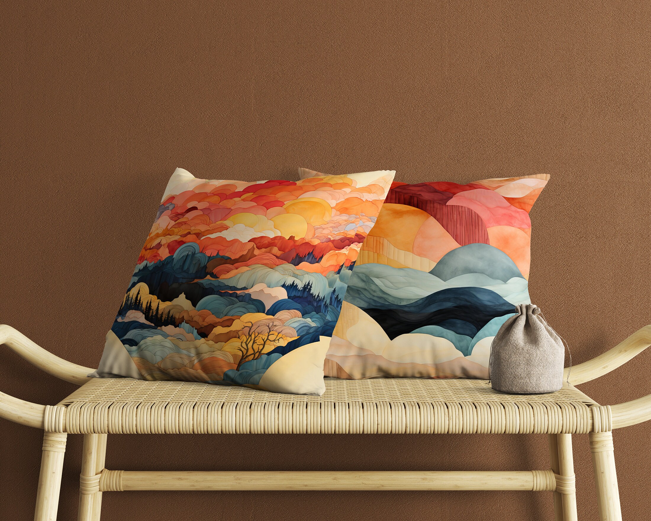 Sunrise Sunscape Seamless Pattern Paper, Seamless Nature Sunrise ...