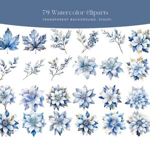 Winter Flowers PNG, Winter Bouquets, Watercolor Floral Clipart Bouquets ...