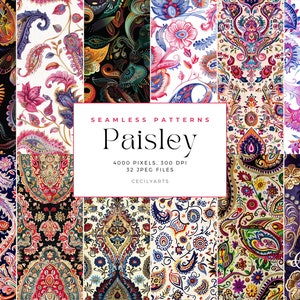 Paisley Seamless Patterns, Seamless White Seamless Patterns, Wedding White Glitter, Digital ...