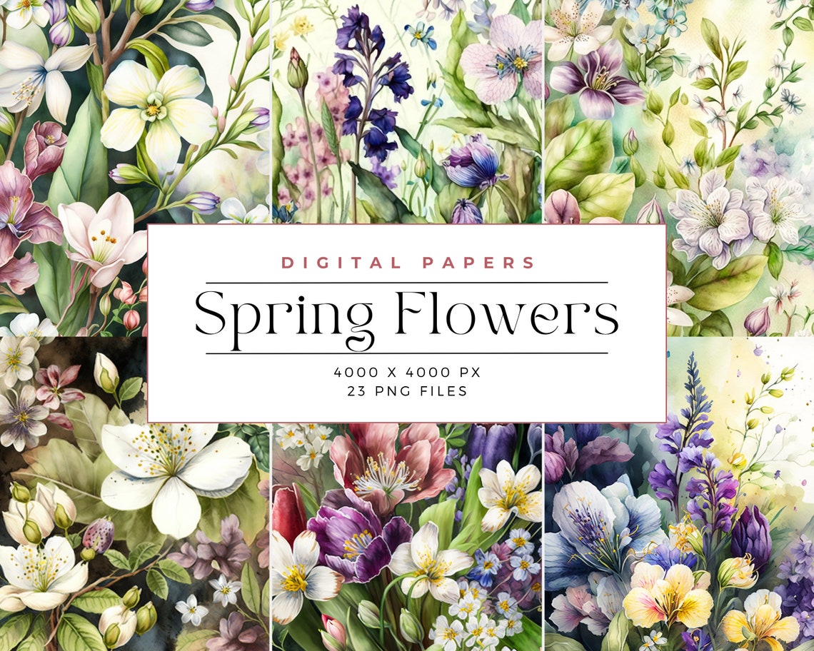 Spring Flower Backgrounds, Watercolor Art, Abstract Background ...