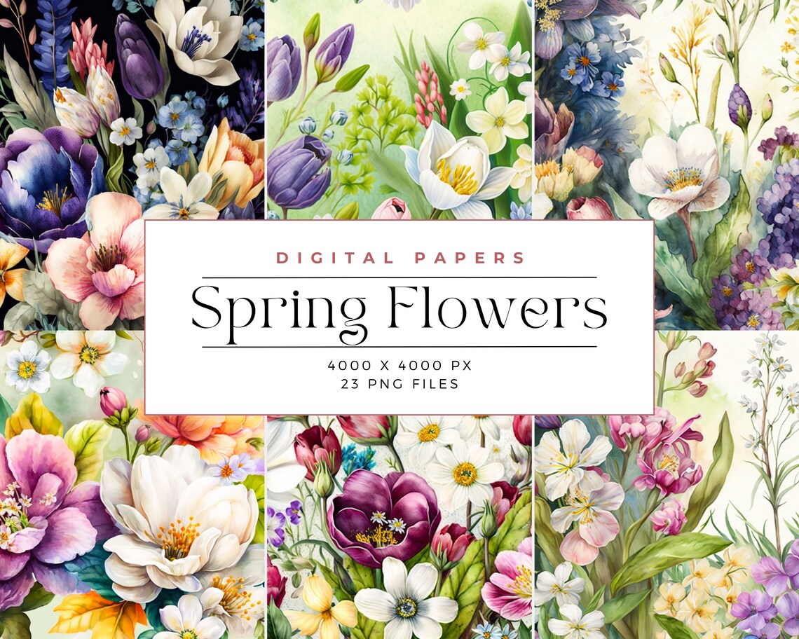 Spring Flower Backgrounds, Watercolor Art, Abstract Background ...