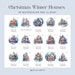 Watercolor Christmas Winter Houses Clipart, Winter House Clipart ...