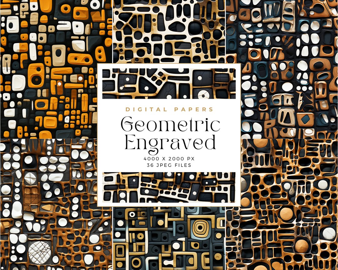 Geometric Engraved Seamless Pattern. Geometric Modern Pattern. Engraved ...