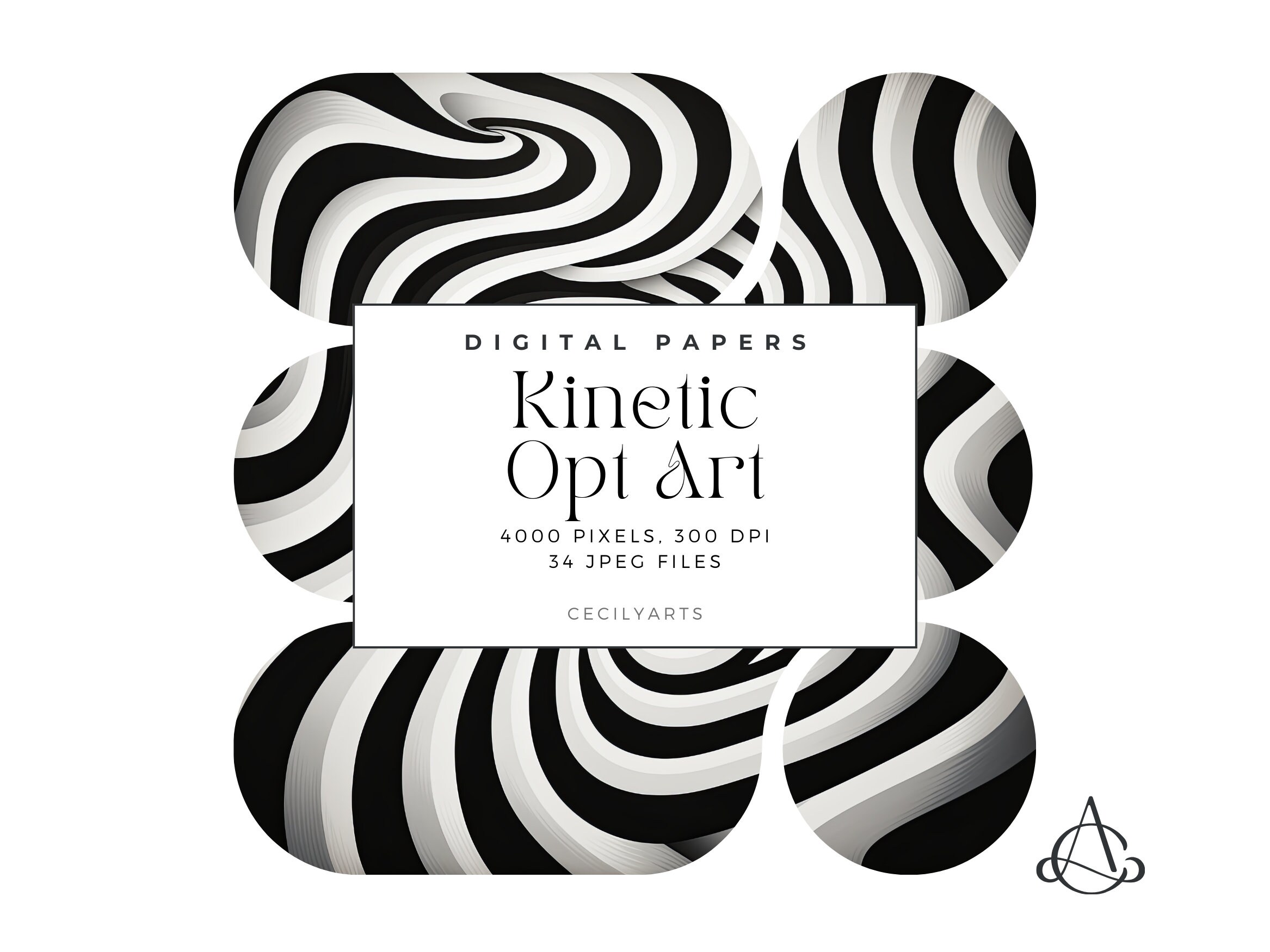 Kinetic Opt Art Background,not SEAMLESS Pattern, Commercial Use ...