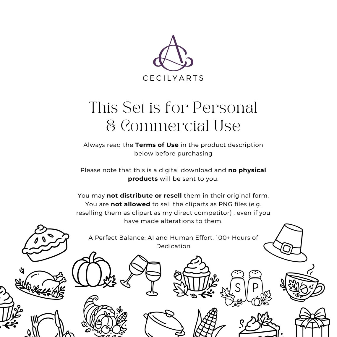 Hand-drawn Thanksgiving Doodles Clipart | Fall Svg and Png Bundle ...