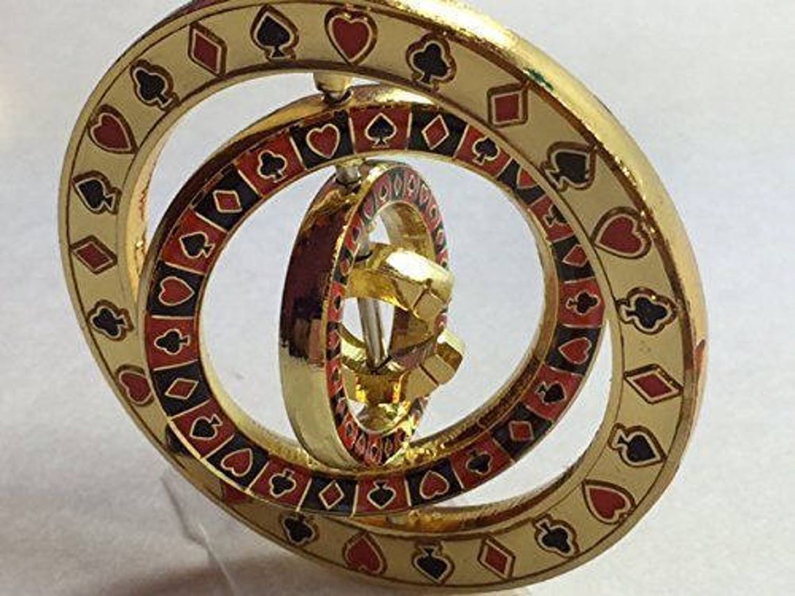 Triple Horseshoe Spinner Card Guard Poker Hand Protector Metal New ...