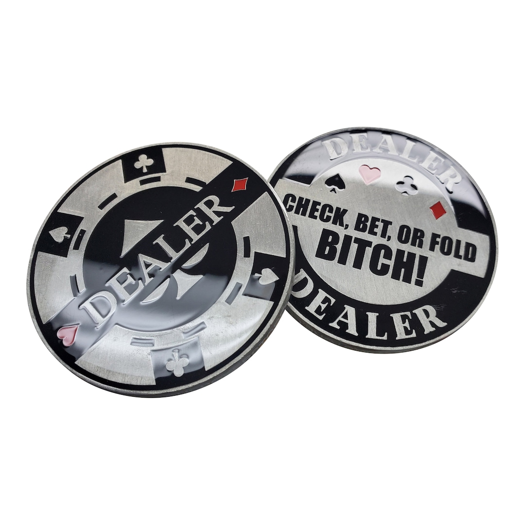Aggressive Double Sided Heavy Poker Dealer Button NEW Exclusive to the ...