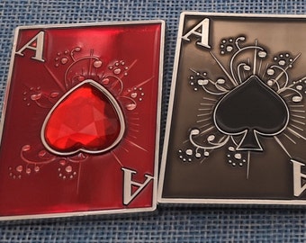 Silver Lucky Four Leaf Clover Suited Heavy Poker Card Guard Hand ...