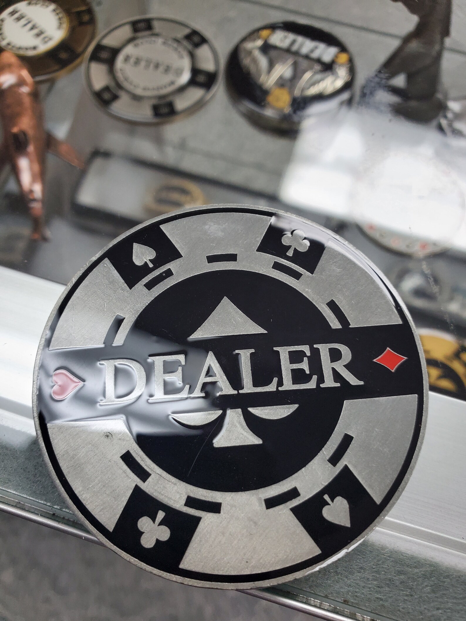 Aggressive Double Sided Heavy Poker Dealer Button NEW Exclusive to the ...