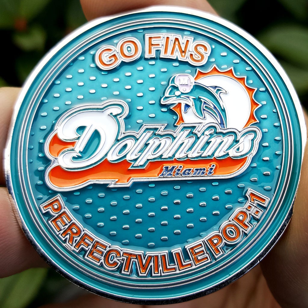 PREMIUM NFL Miami Dolphins Poker Card Chip Protector Golf | Etsy