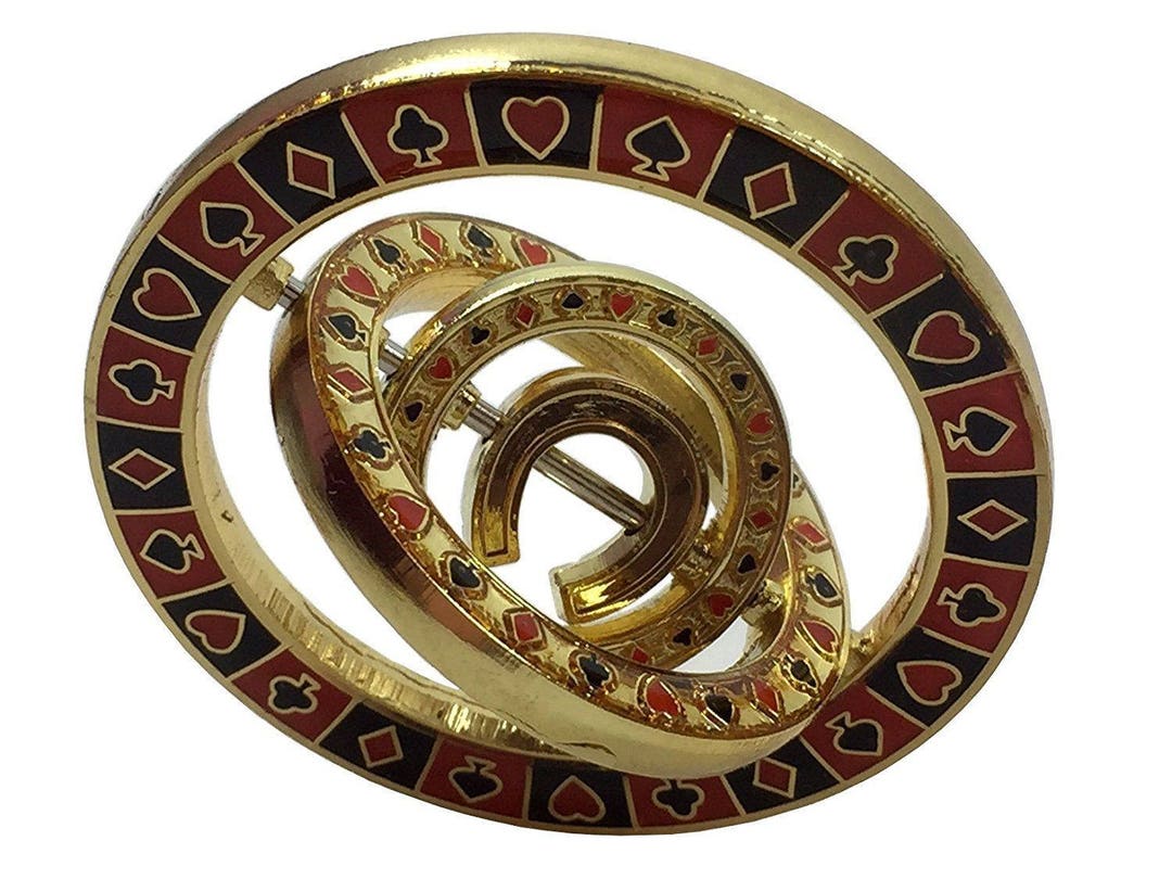 Triple Horseshoe Spinner Card Guard Poker Hand Protector Metal New ...